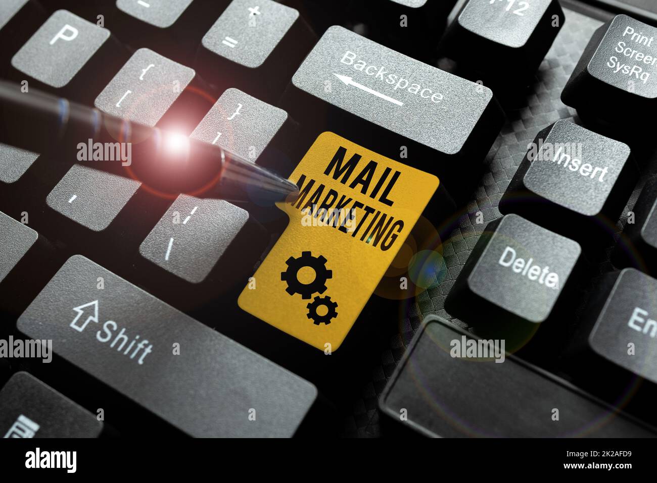 Handwriting text Mail Marketing. Business overview sending a commercial ...