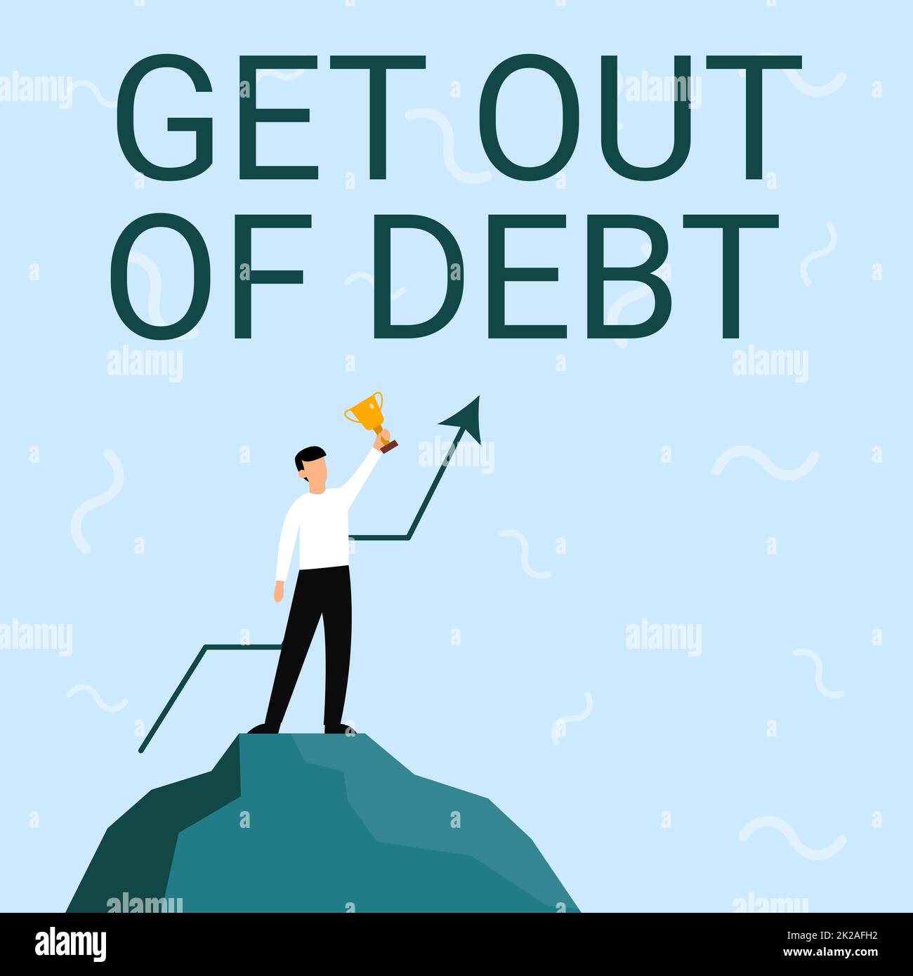 Writing displaying text Get Out Of Debt. Business approach No prospect ...