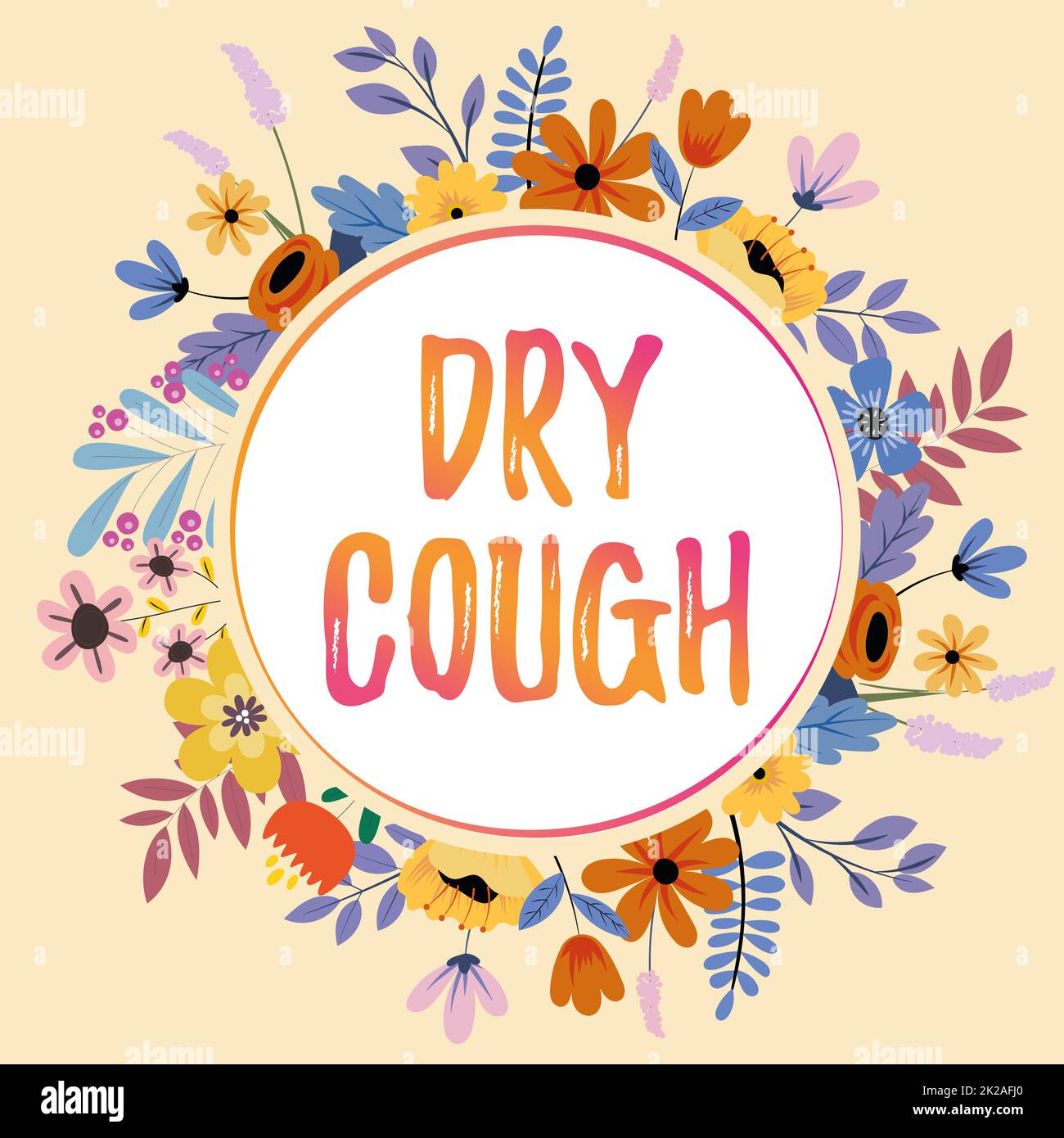 Hand writing sign Dry Cough. Business concept cough that are not ...