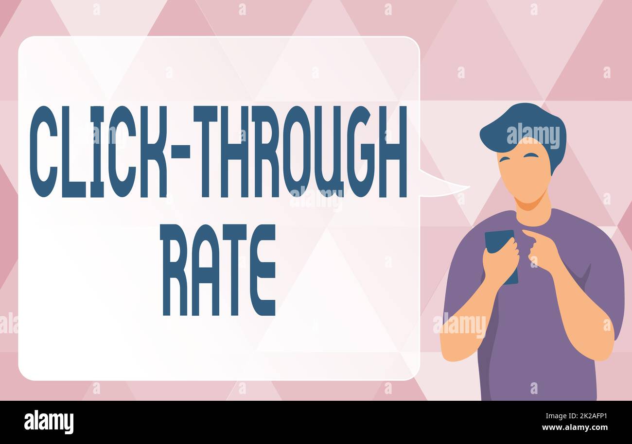 Handwriting text Click through Rate. Conceptual photo number of clicks ...