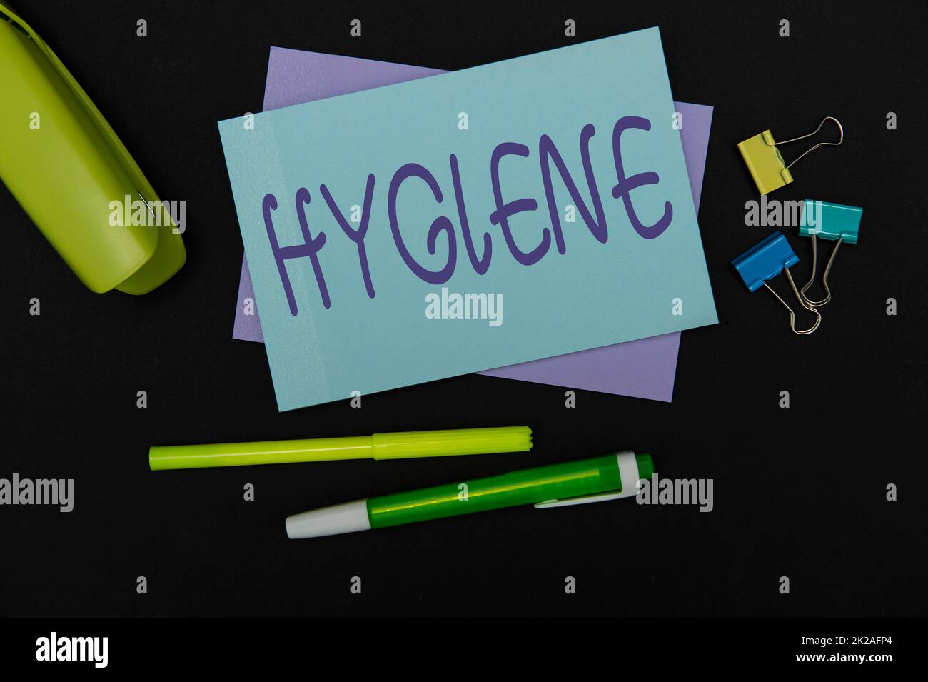 Conceptual caption Hygiene. Word Written on study of science of the ...