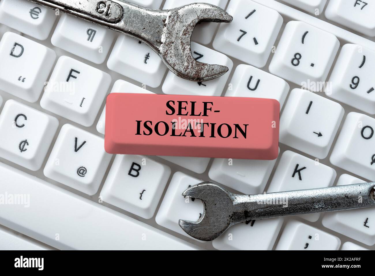 Text sign showing Self Isolation. Internet Concept promoting infection ...