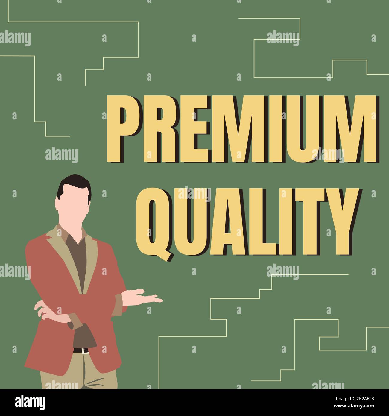 Text sign showing Premium Quality. Business overview a brand that ...