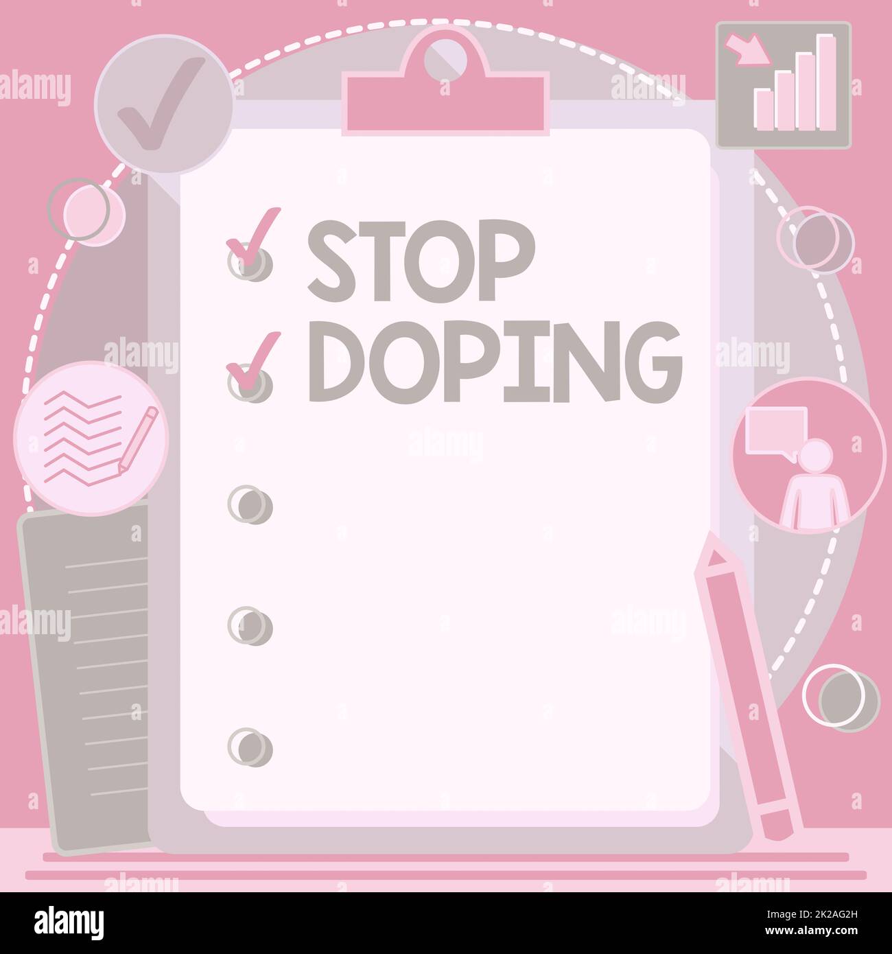 Text caption presenting Stop Doping, Word for quit the use of banned ... Text caption presenting Stop Doping, Word for quit the use of banned ...