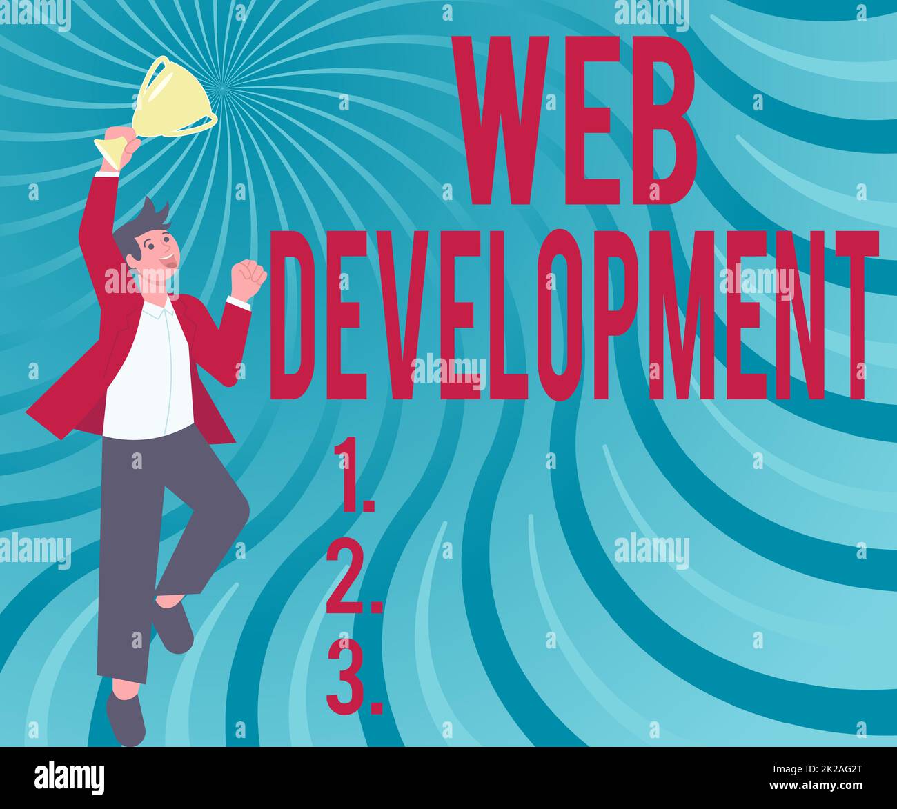 Hand writing sign Web Development. Business showcase dealing with ...