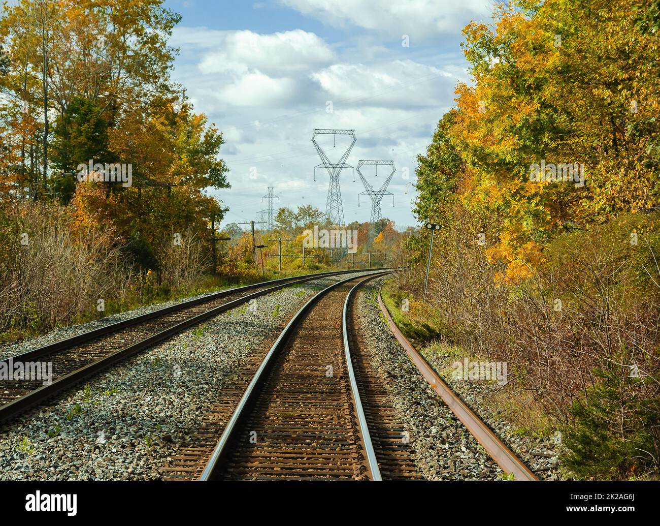 Train view in curve forest hi-res stock photography and images - Alamy