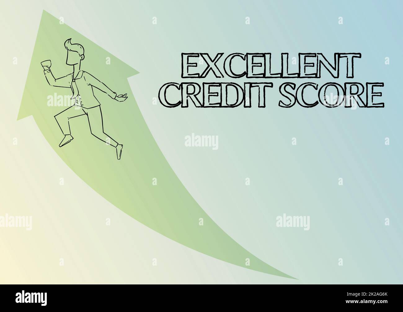 Text sign showing Excellent Credit Score, Concept meaning person s is ...
