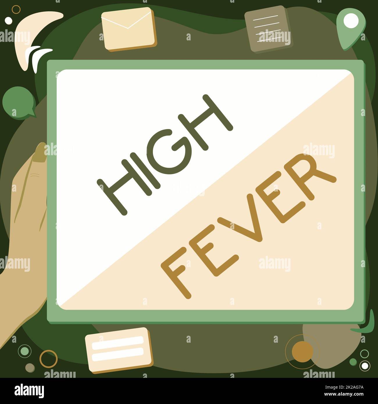 Sign displaying High Fever, Business approach medical condition which ...
