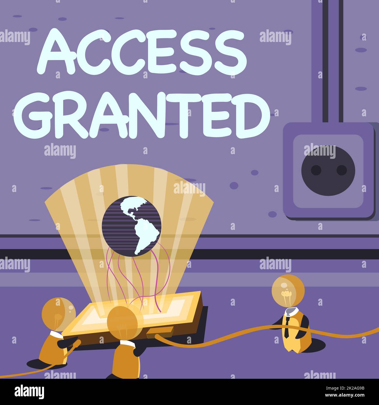 Conceptual caption Access Granted, Business overview admittance of ...