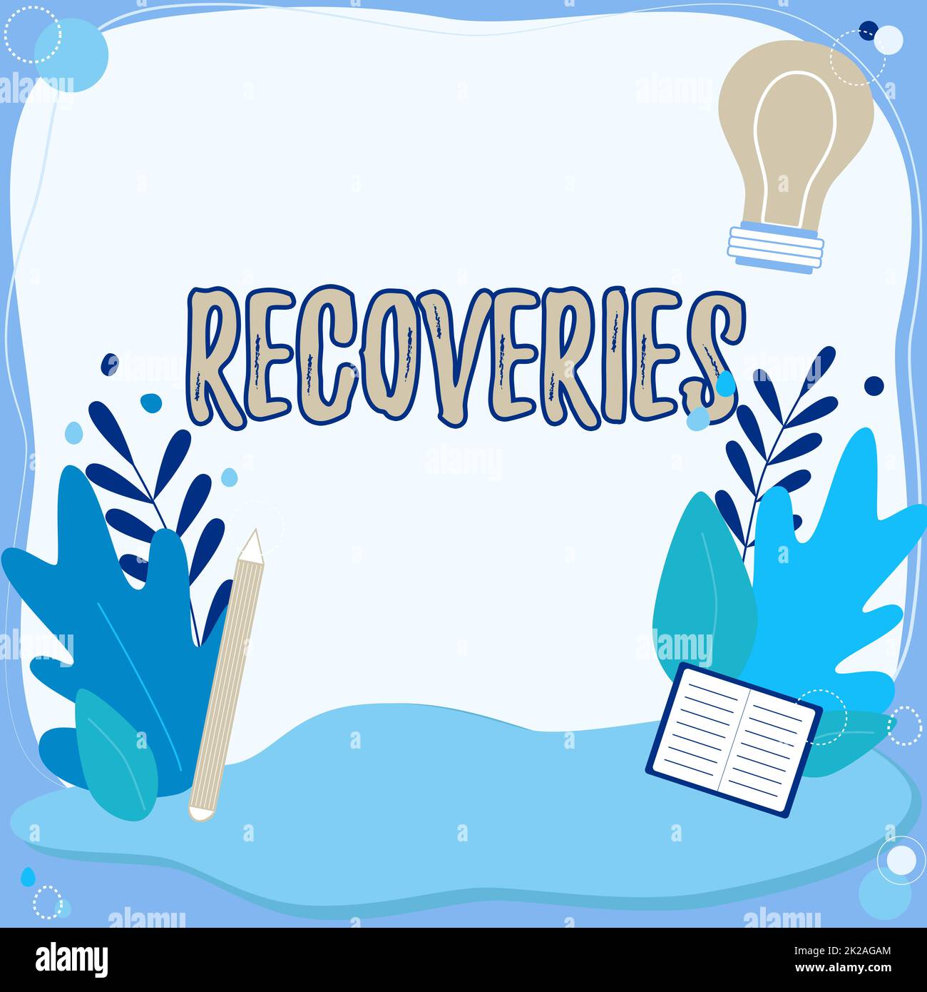 Inspiration showing sign Recoveries, Conceptual photo process of ...