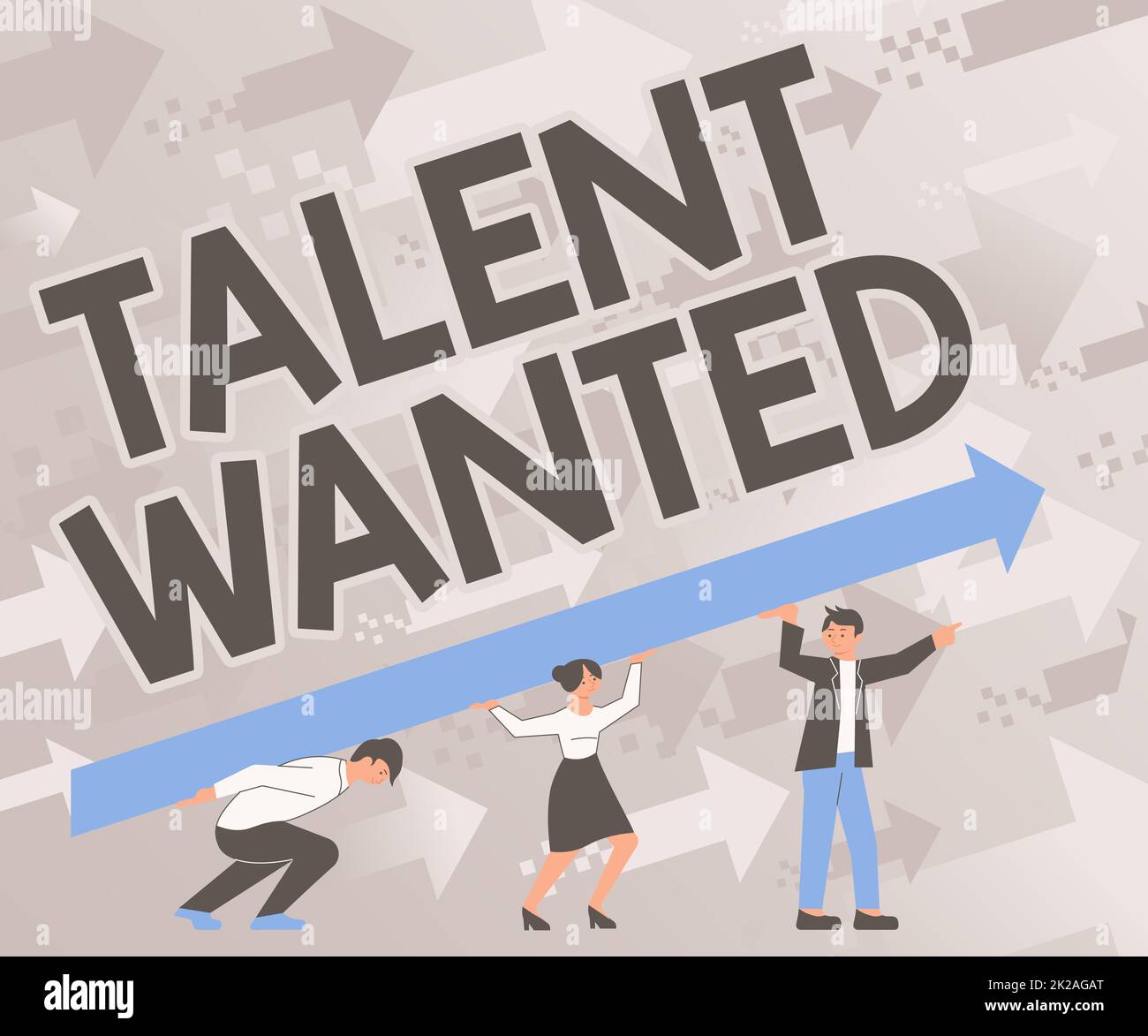 Conceptual caption Talent Wanted, Word for method of identifying and ...