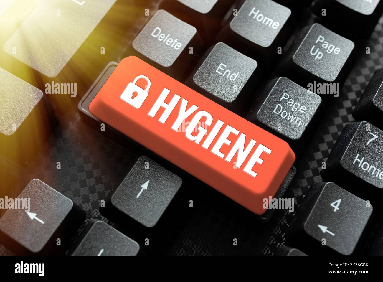 Hand writing sign Hygiene. Conceptual photo study of science of the ...