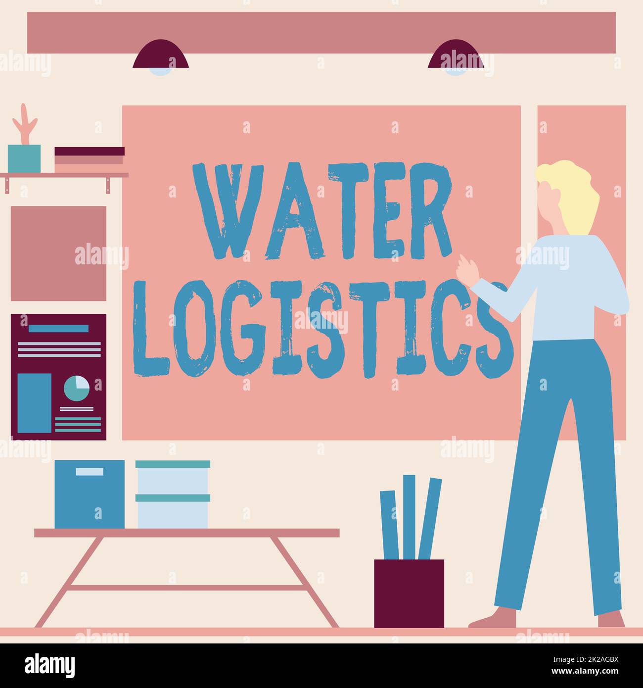 Conceptual caption Water Logistics, Concept meaning the management of ...