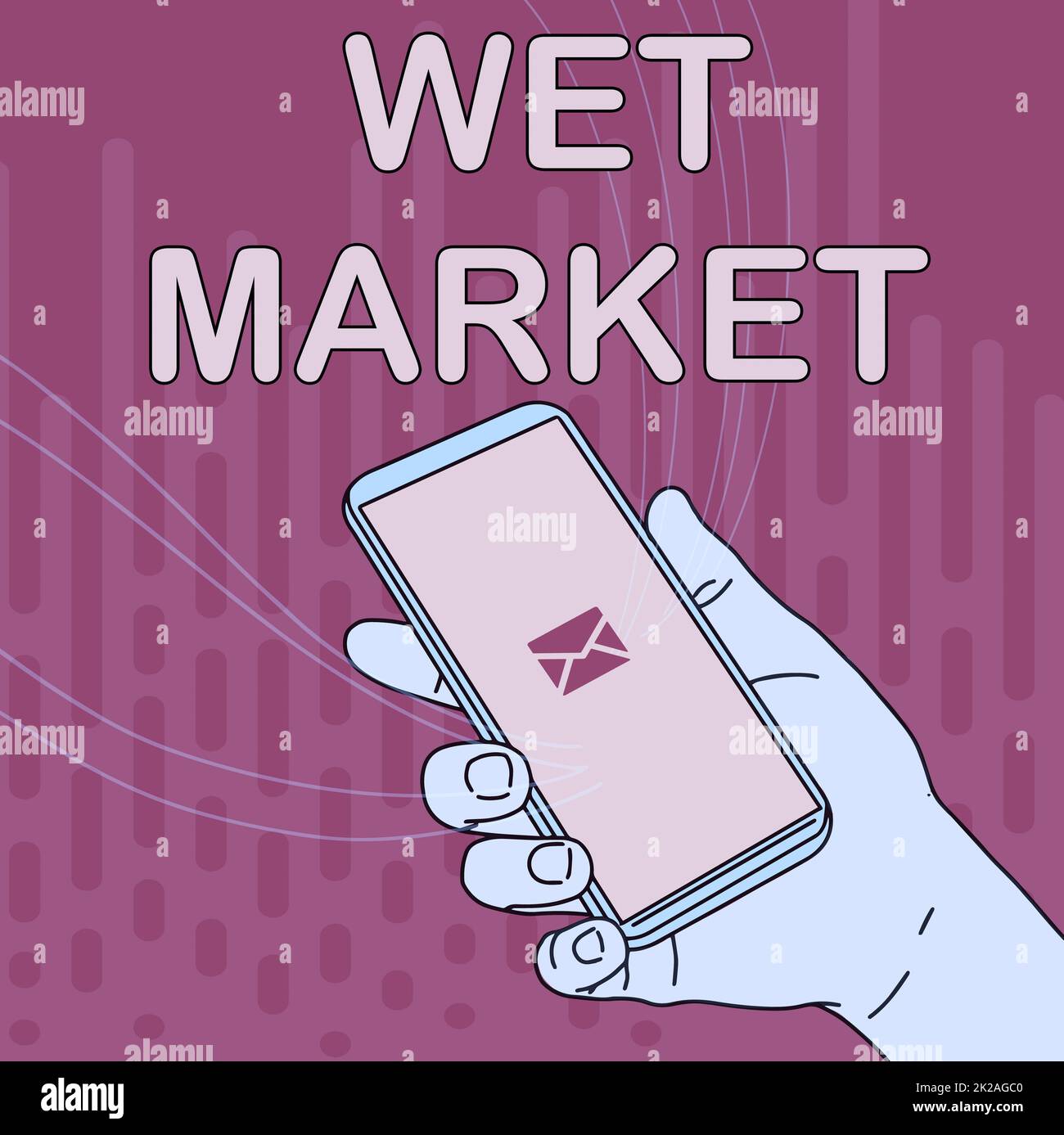 Text sign showing Wet Market, Business approach market selling fresh ...