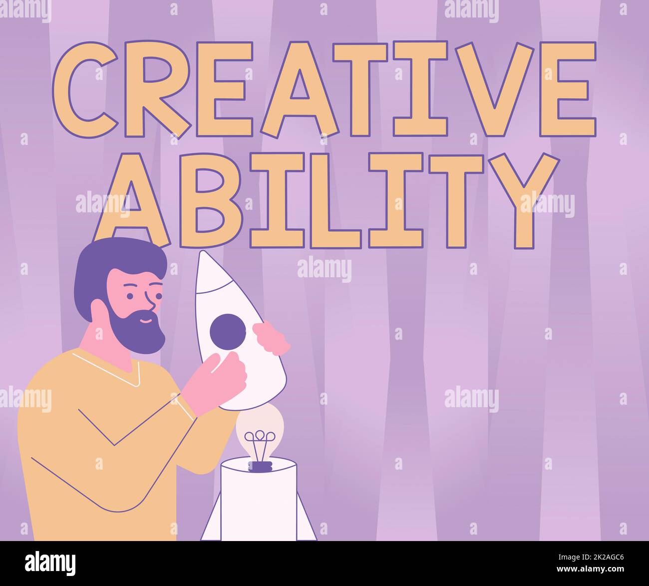 Text caption presenting Creative Ability, Business showcase power to ...