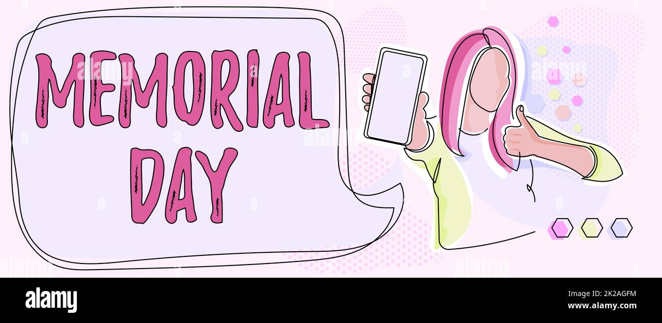 Conceptual display Memorial Day, Business concept day to remember and ...