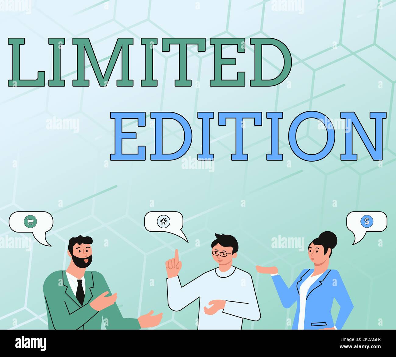 Conceptual caption Limited Edition, Word Written on issuing products to ...