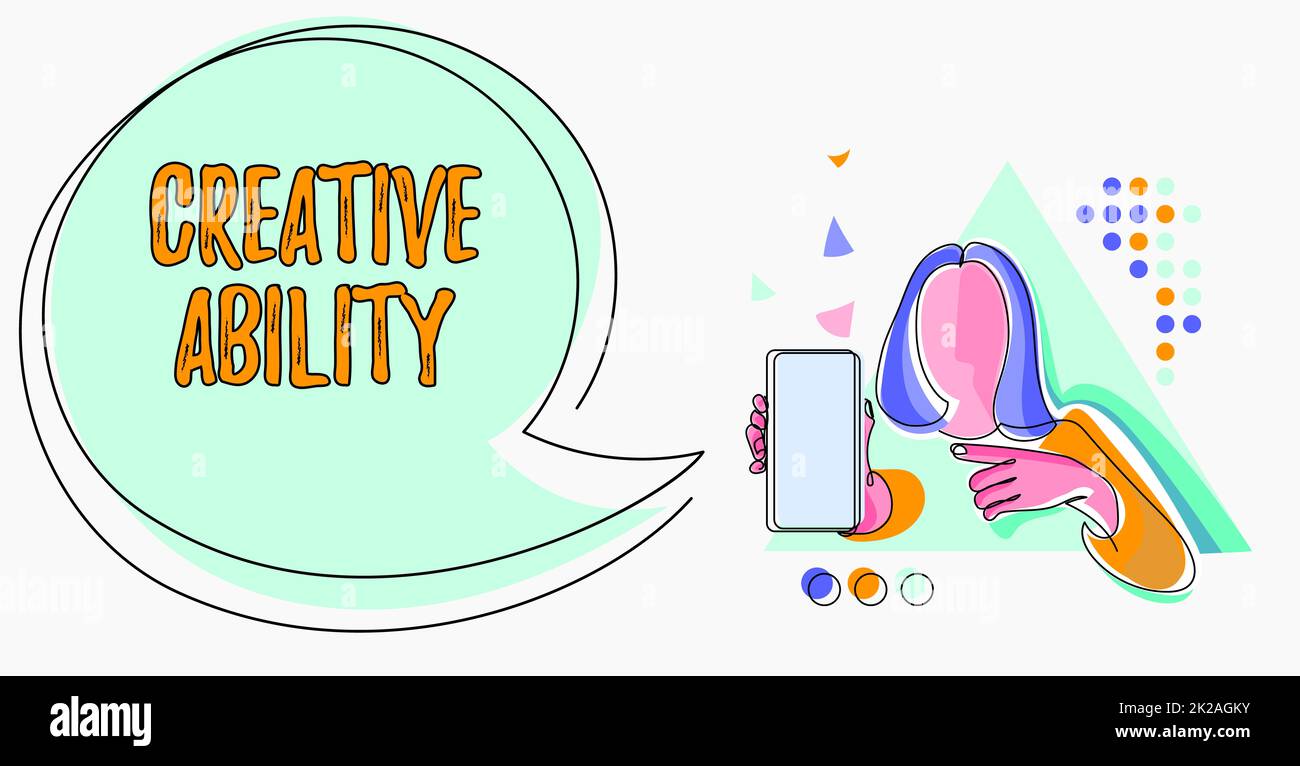 Handwriting text Creative Ability, Business approach power to act ...