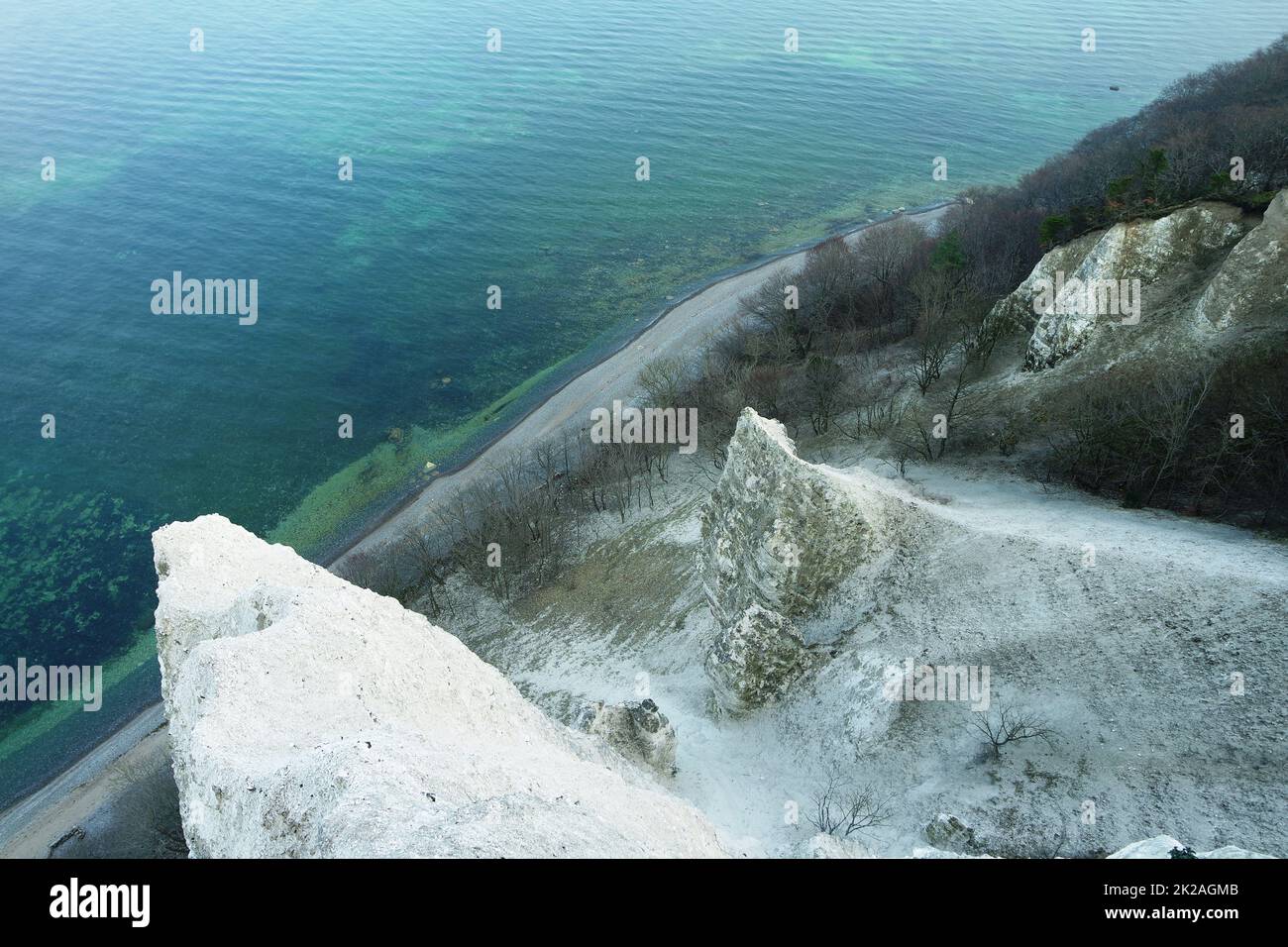 Chalk cliffs, Jasmund National Park. Ruegen Stock Photo - Alamy