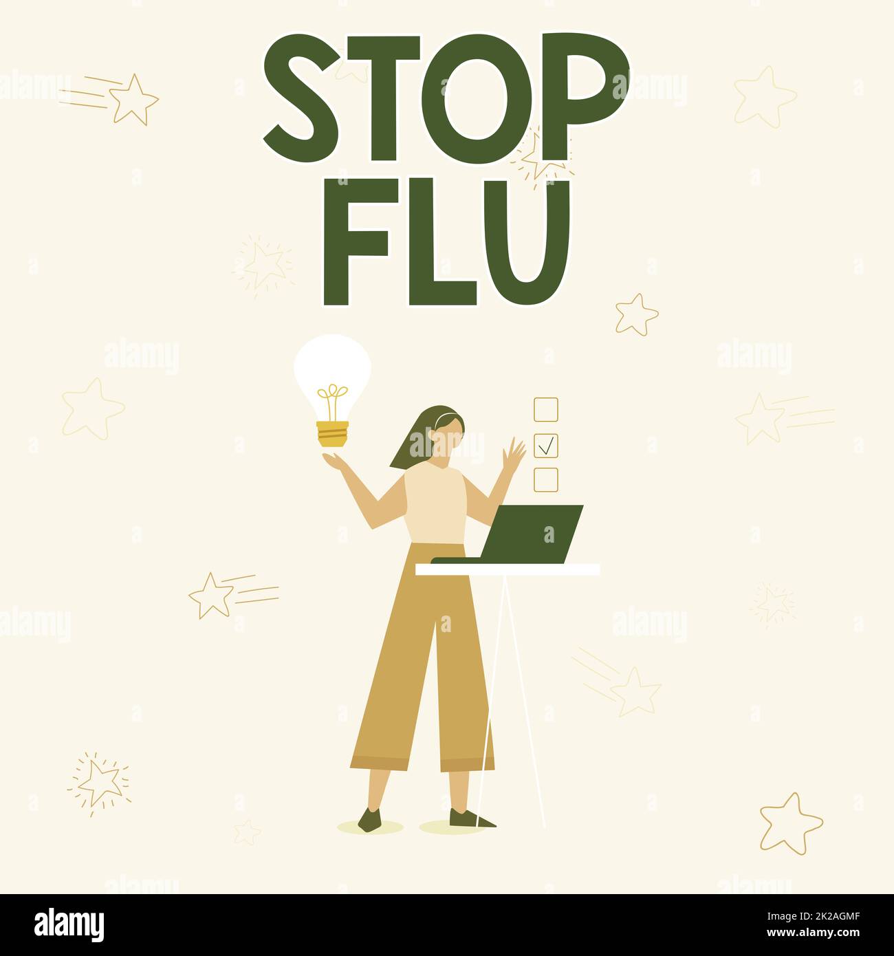 Conceptual display Stop flu, Concept meaning put an end of the viral ...