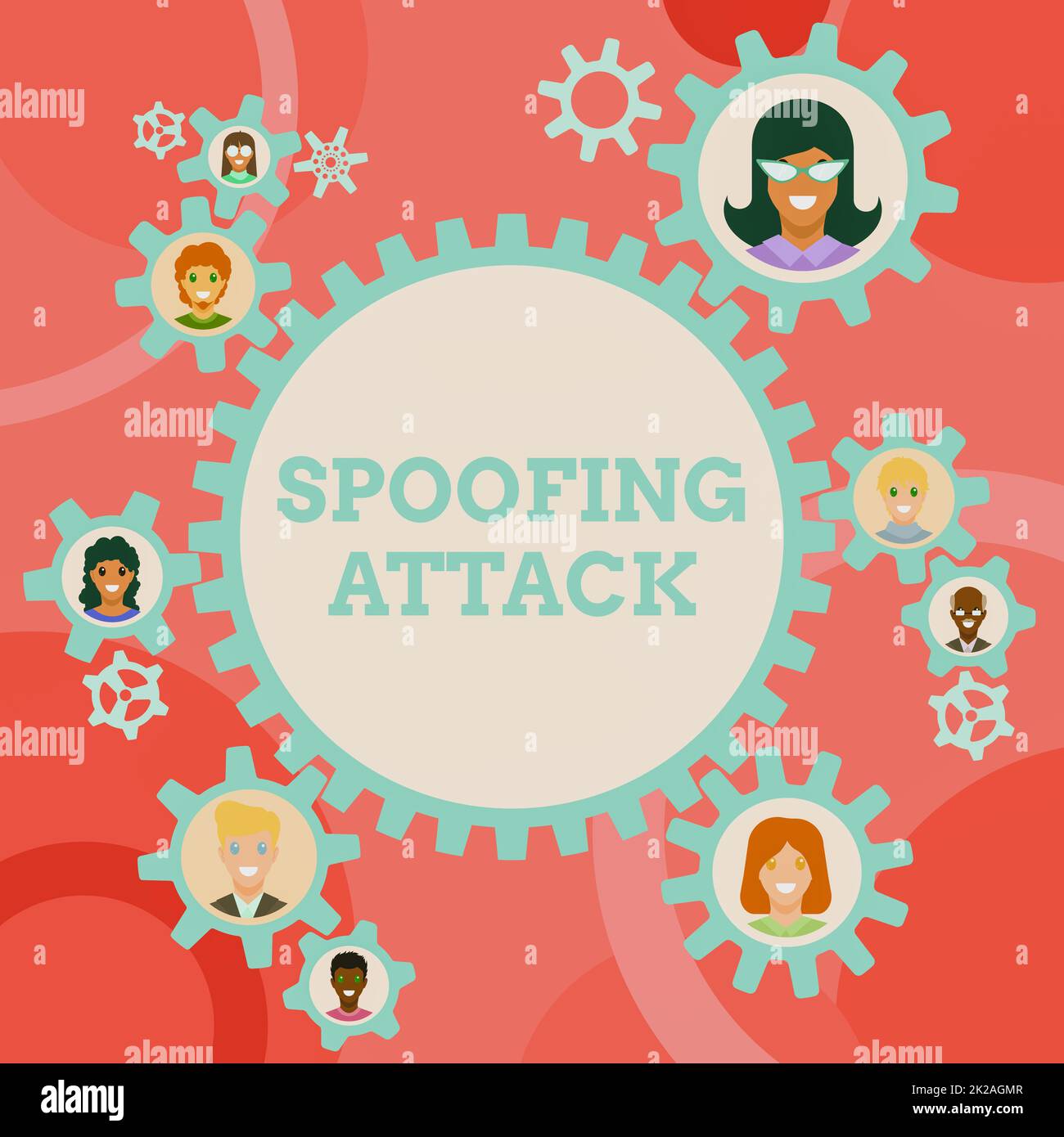 Sign displaying Spoofing Attack, Business concept impersonation of a ...