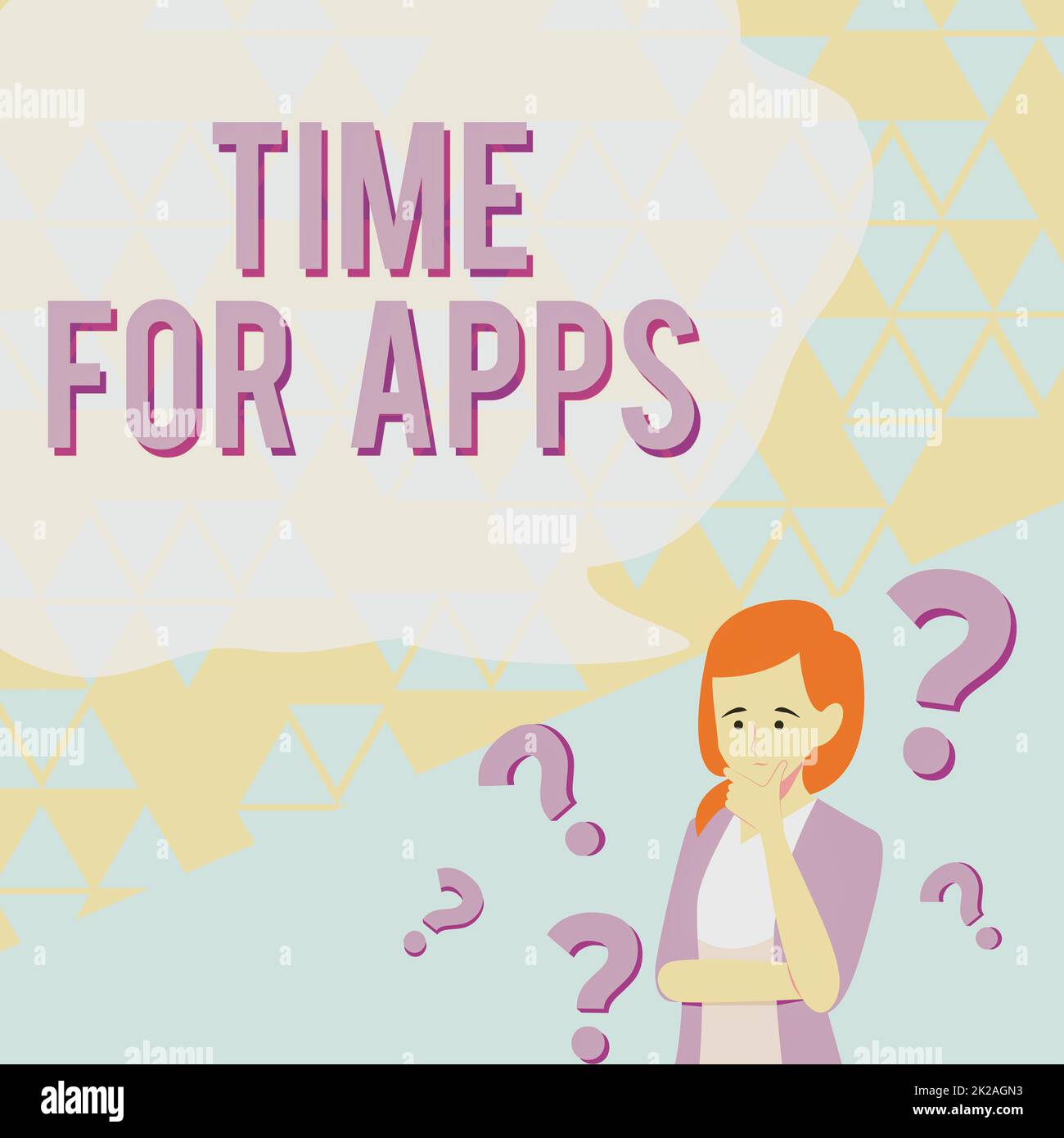 Conceptual caption Time For Apps, Business concept make use of application or services using the ...