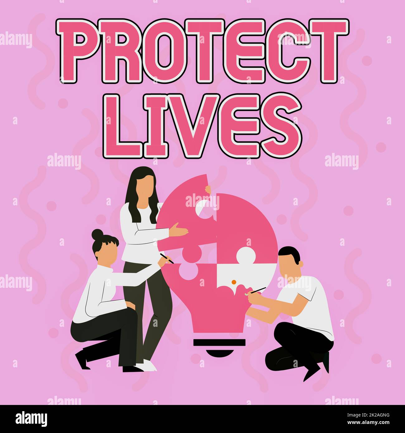 Text showing inspiration Protect Lives, Business idea to cover or ...