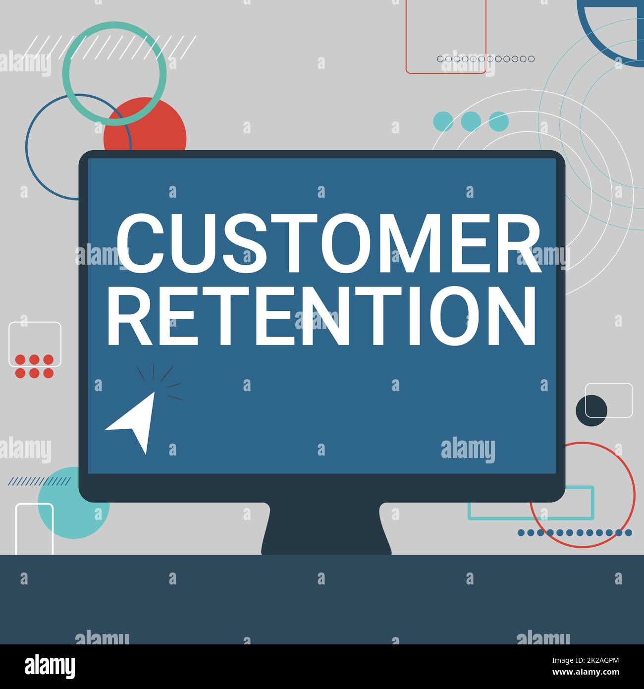 Conceptual display Customer Retention, Business concept activities ...