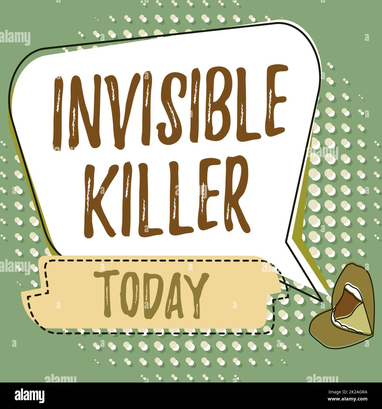 Sign displaying Invisible Killer, Business idea presence into the air ...