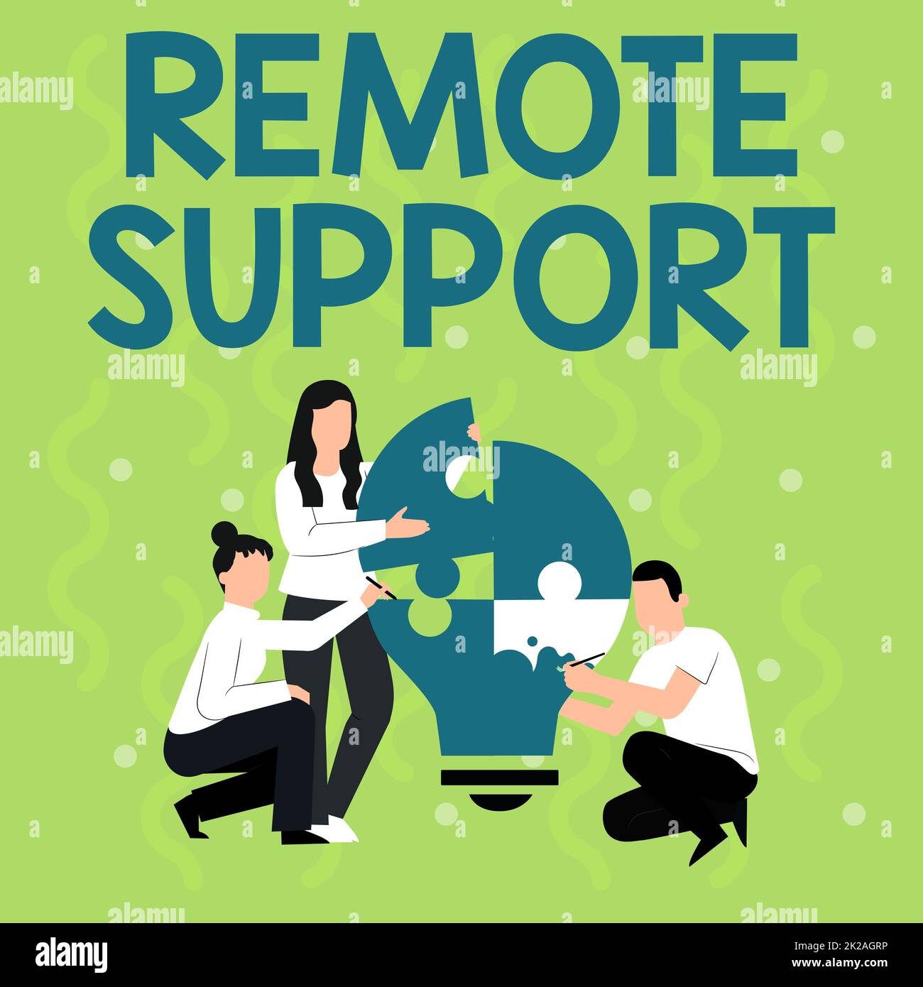 Conceptual display Remote Support, Word for type of secure service ...