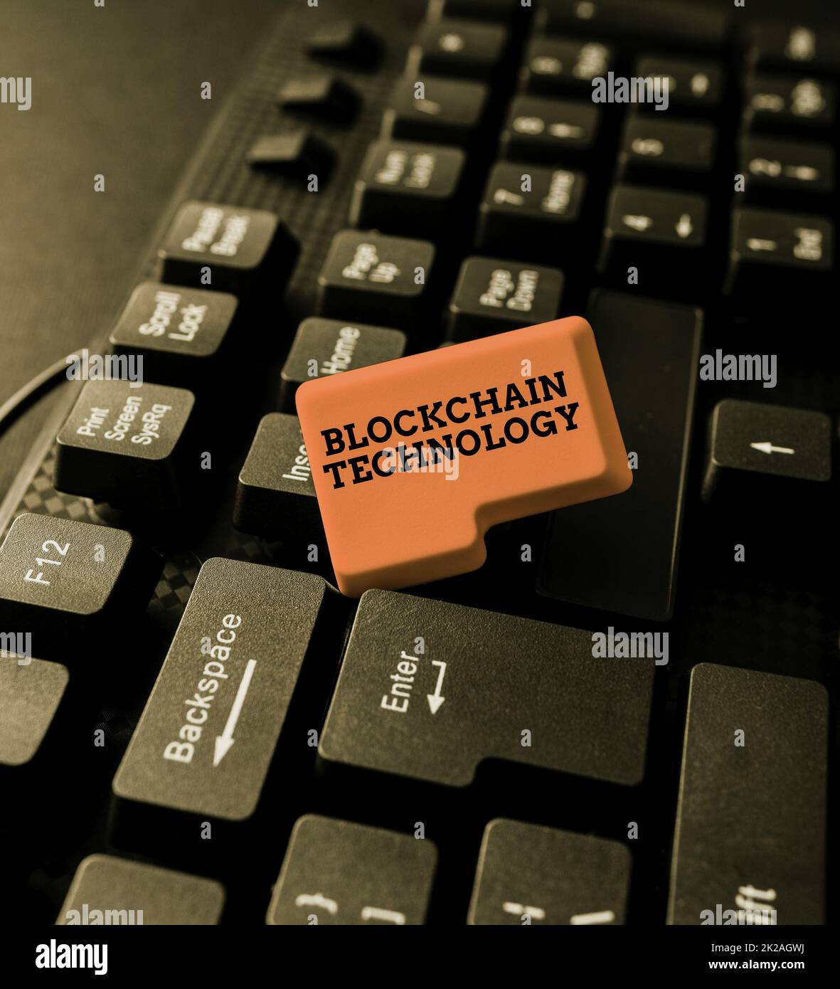 Handwriting text Blockchain Technology. Business showcase distributed ...