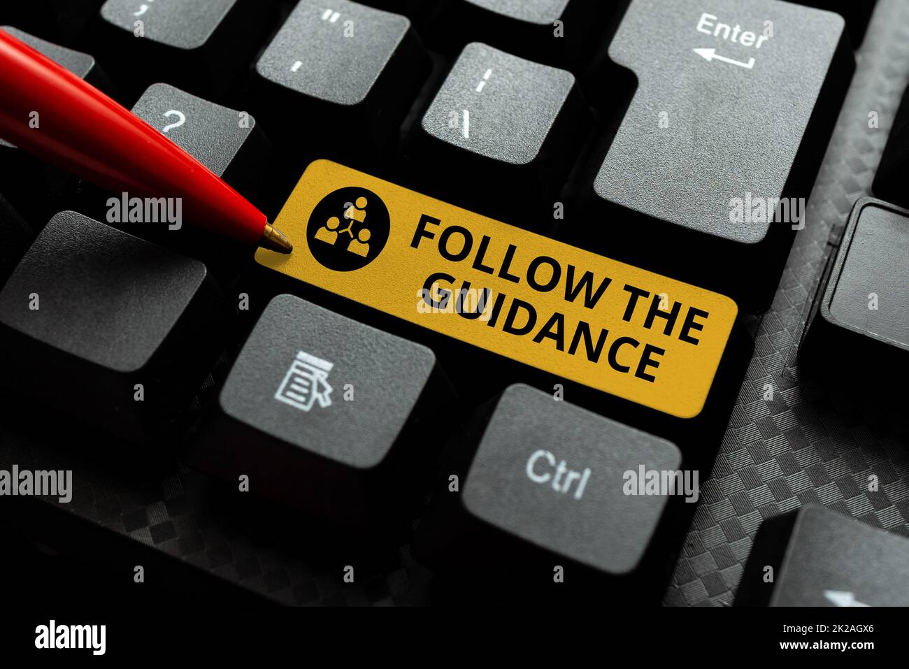 Text sign showing Follow The Guidance. Business showcase controlling a ...