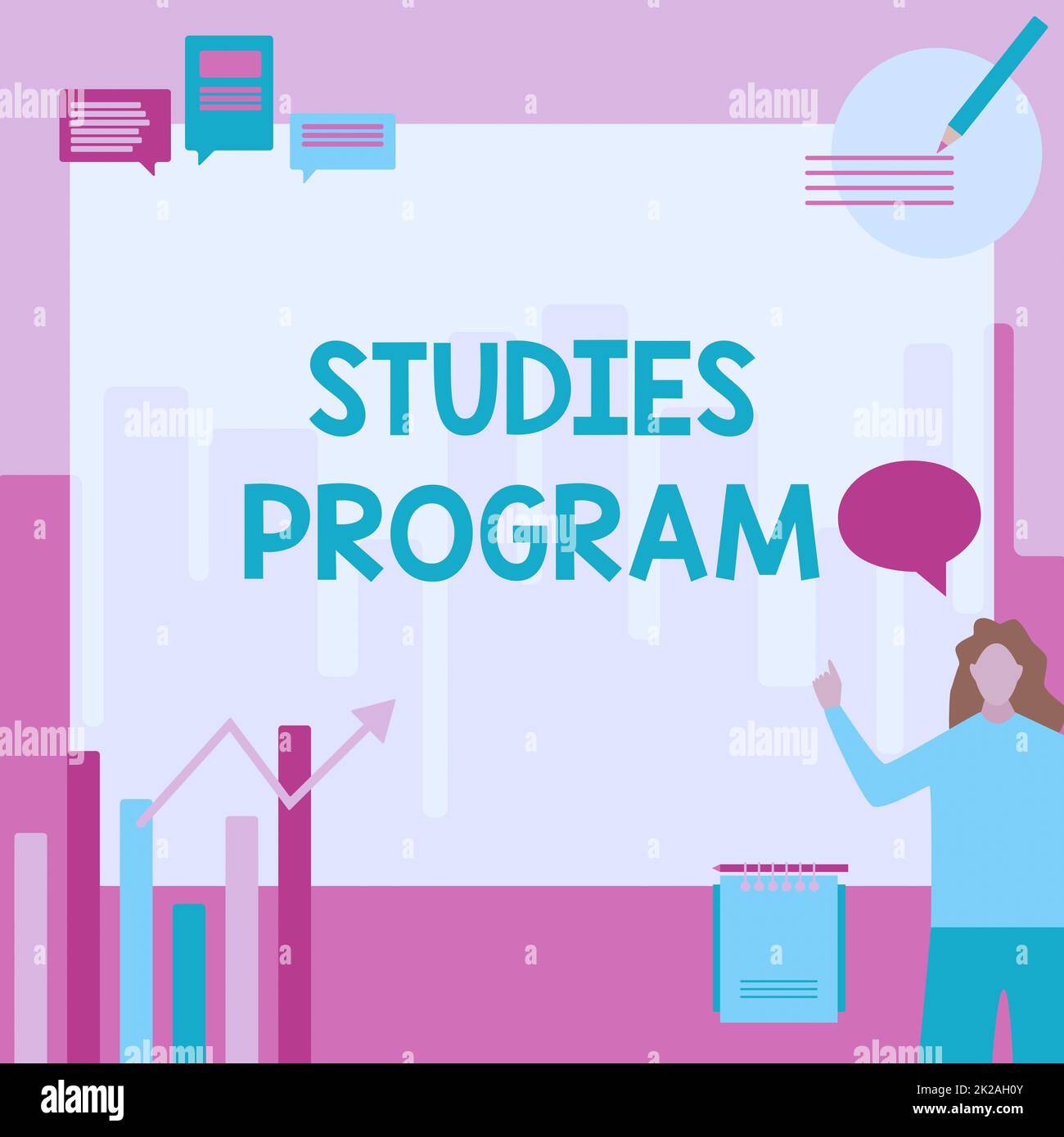 Text caption presenting Studies Program, Business idea Platform help move you towards a college ...