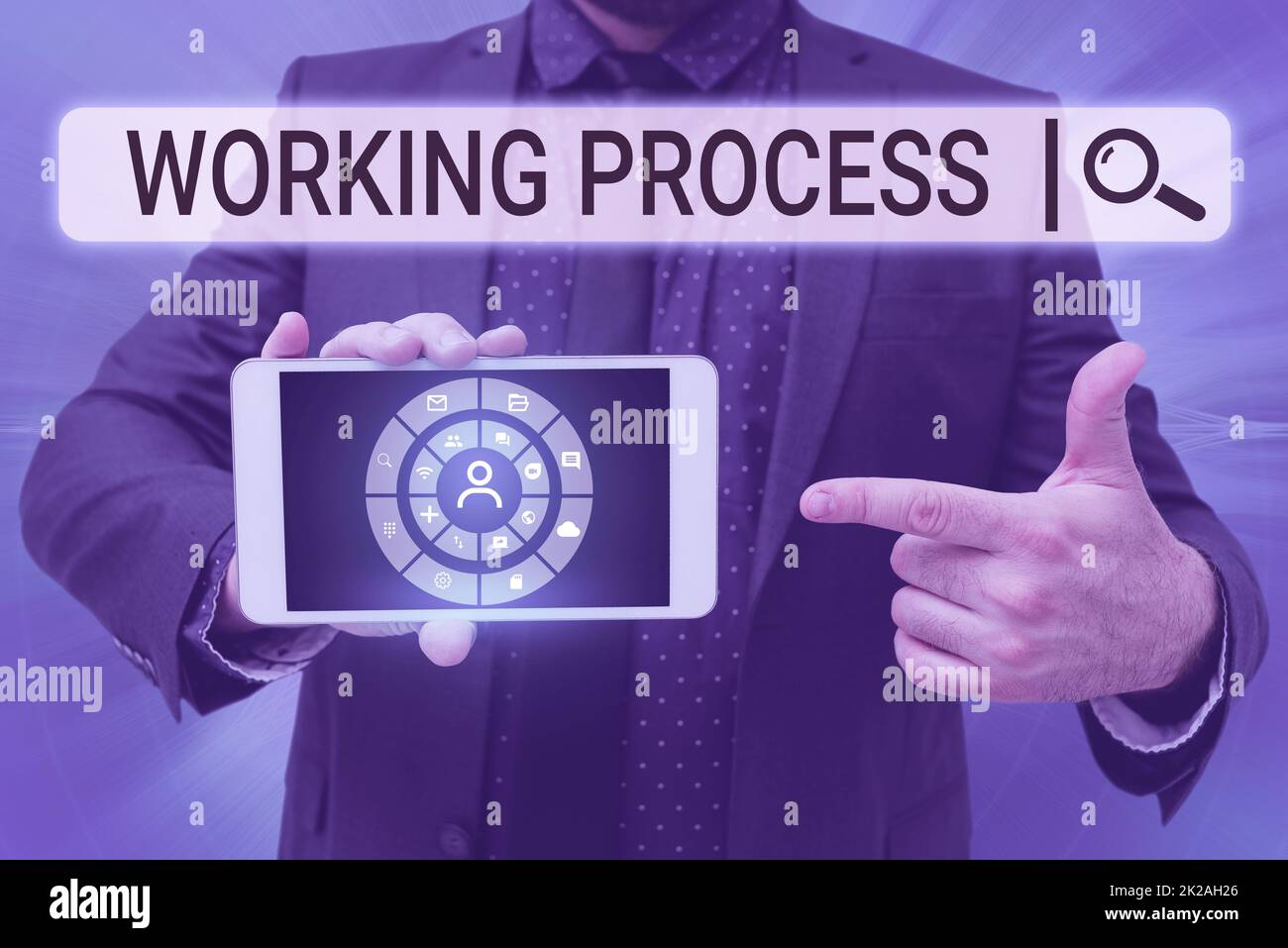 Conceptual display Working Process. Internet Concept company s is ...