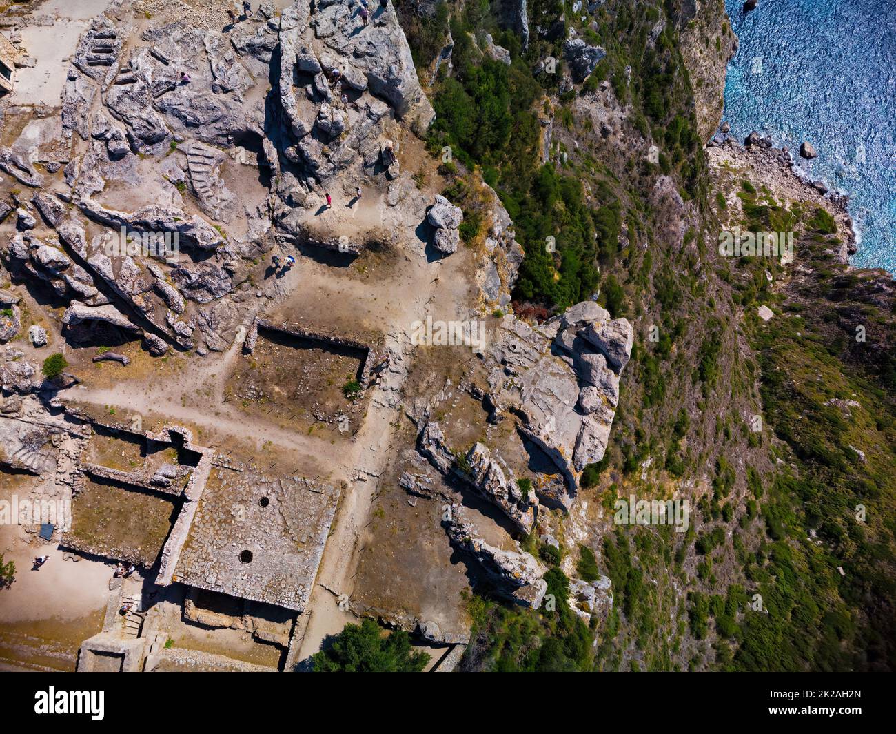 Angelokastro byzantine castle hi-res stock photography and images - Alamy