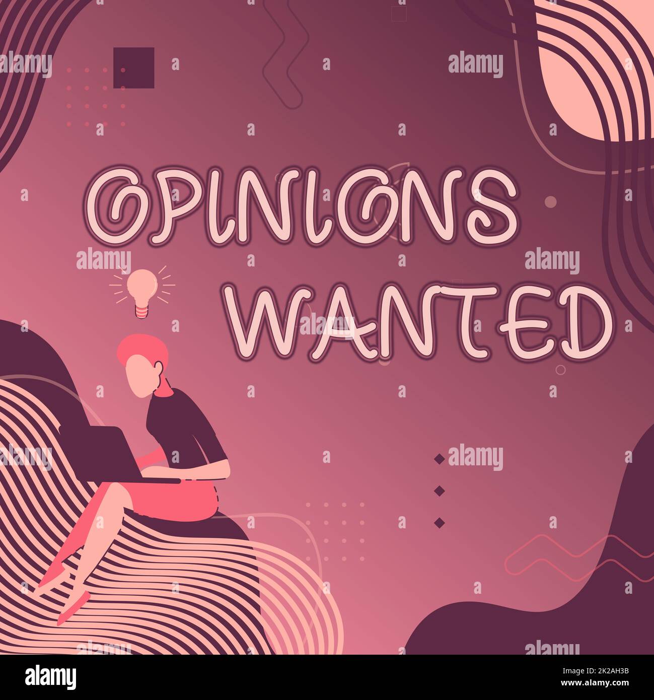 Inspiration showing sign Opinions Wanted, Concept meaning judgment or advice by an expert wanted ...