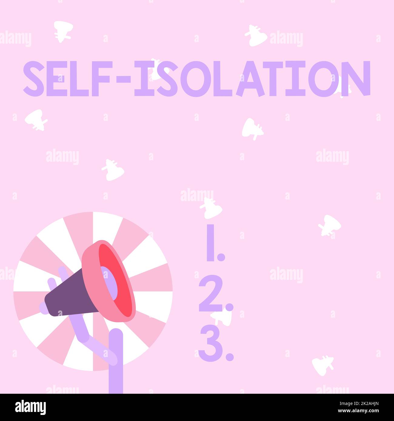 Hand writing sign Self Isolation, Internet Concept promoting infection ...