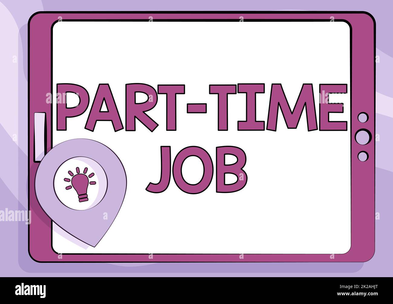 Text caption presenting Part time Job, Concept meaning employment ...