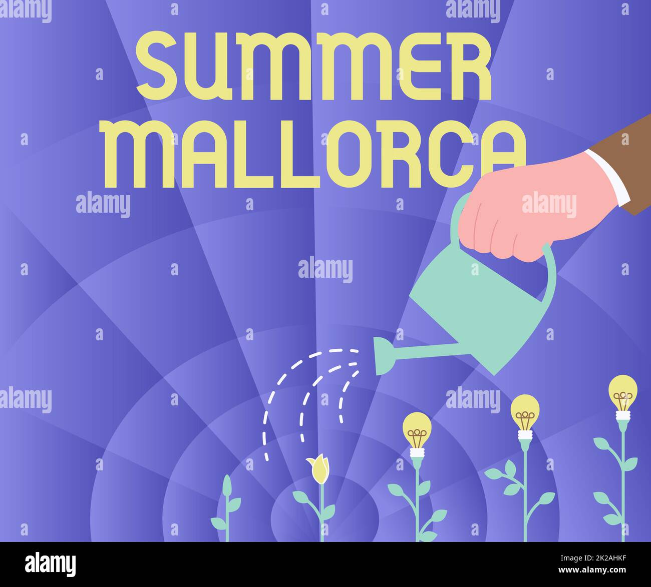 Sign displaying Summer Mallorca, Word for Spending the holiday season ...