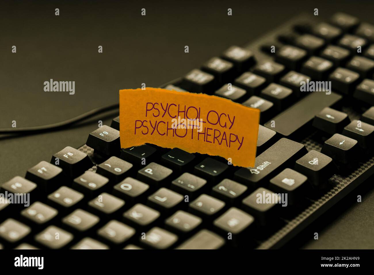 Handwriting text Psychology Psychotherapy. Business concept use of a ...