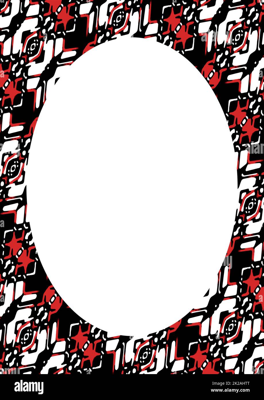 Circle Frame Background with Decorated Borders Stock Photo - Alamy