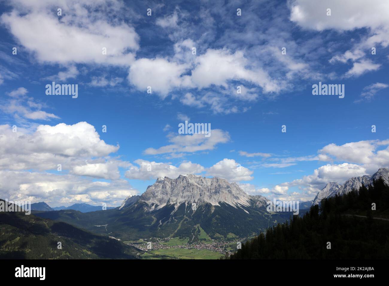 Zugspitze Mountain from Lermoos. Tyrol. Austria Stock Photo - Alamy
