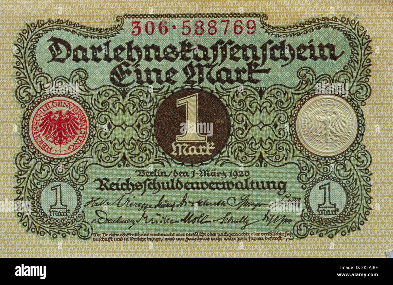 Vintage German Paper Money Stock Photo - Alamy