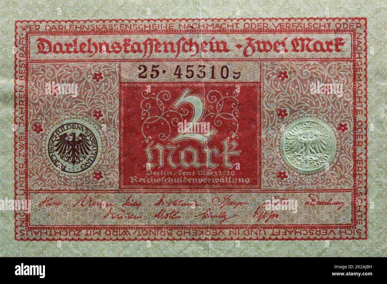 Vintage German Paper Money Stock Photo - Alamy