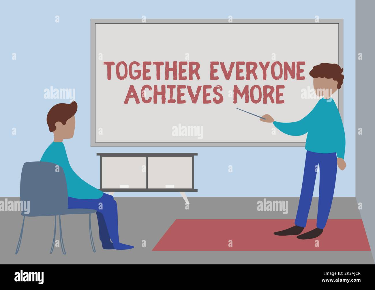 Hand writing sign Together Everyone Achieves More. Conceptual photo ...