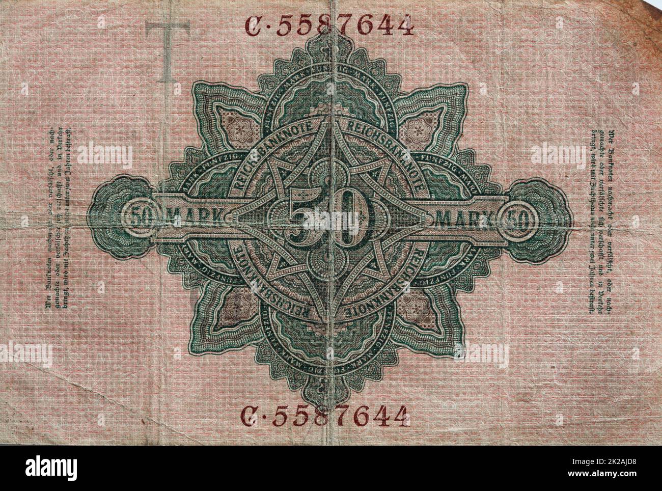 Vintage German Paper Money Stock Photo - Alamy