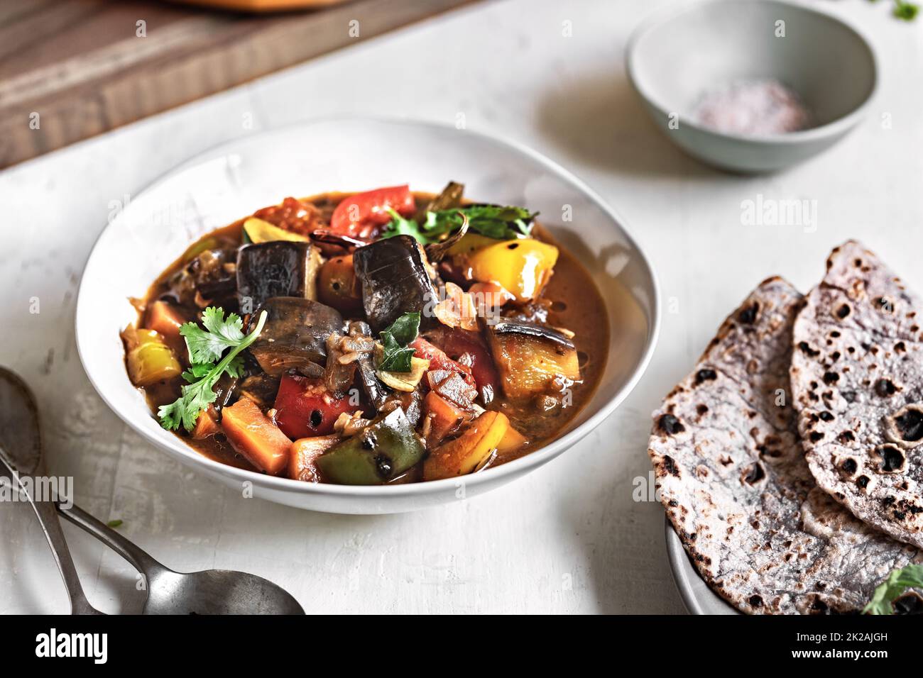 Aubergine And Pepper Balti | Aubergine and red pepper pasta bake Recipe ...