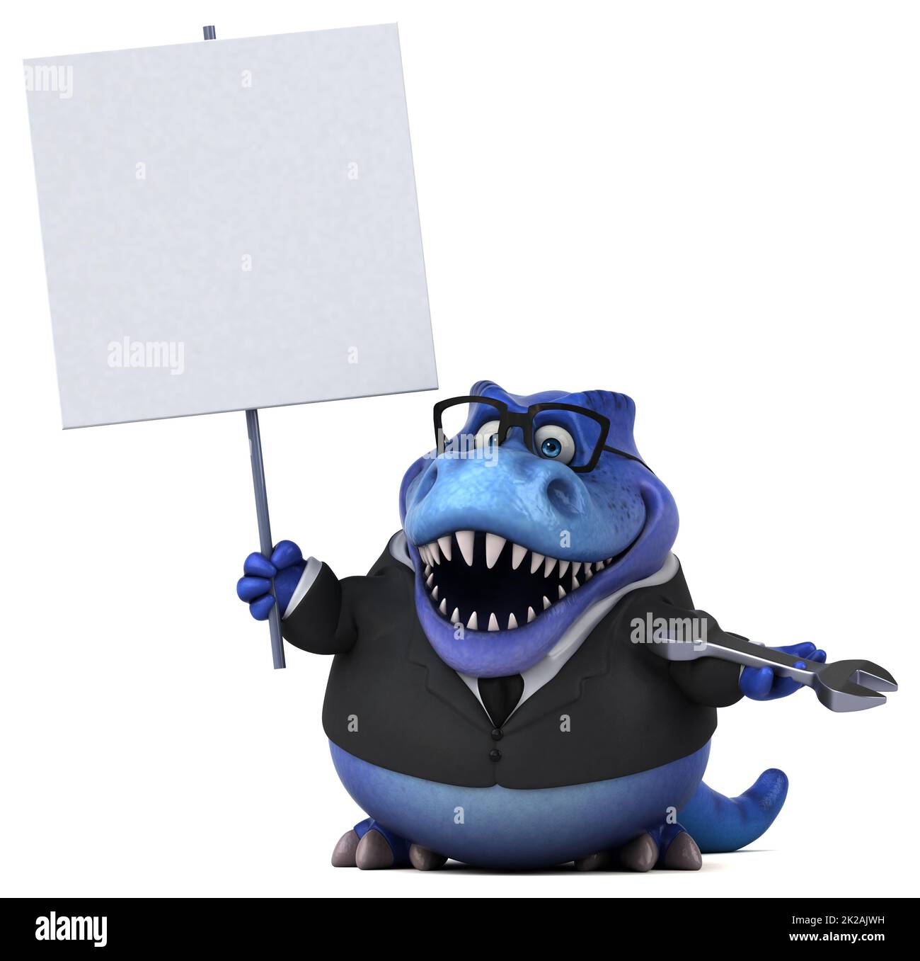 Fun Trex - 3D Illustration Stock Photo - Alamy