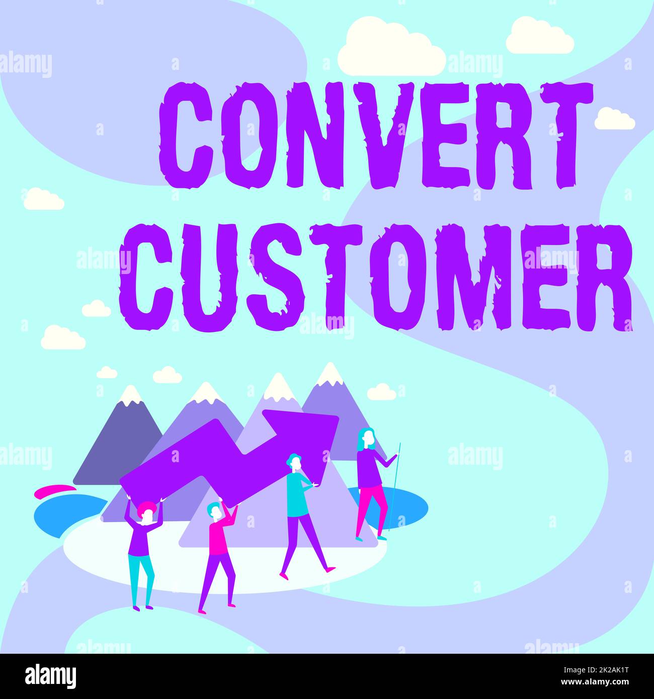 Text caption presenting Convert Customer, Business showcase marketing ... Text caption presenting Convert Customer, Business showcase marketing ...