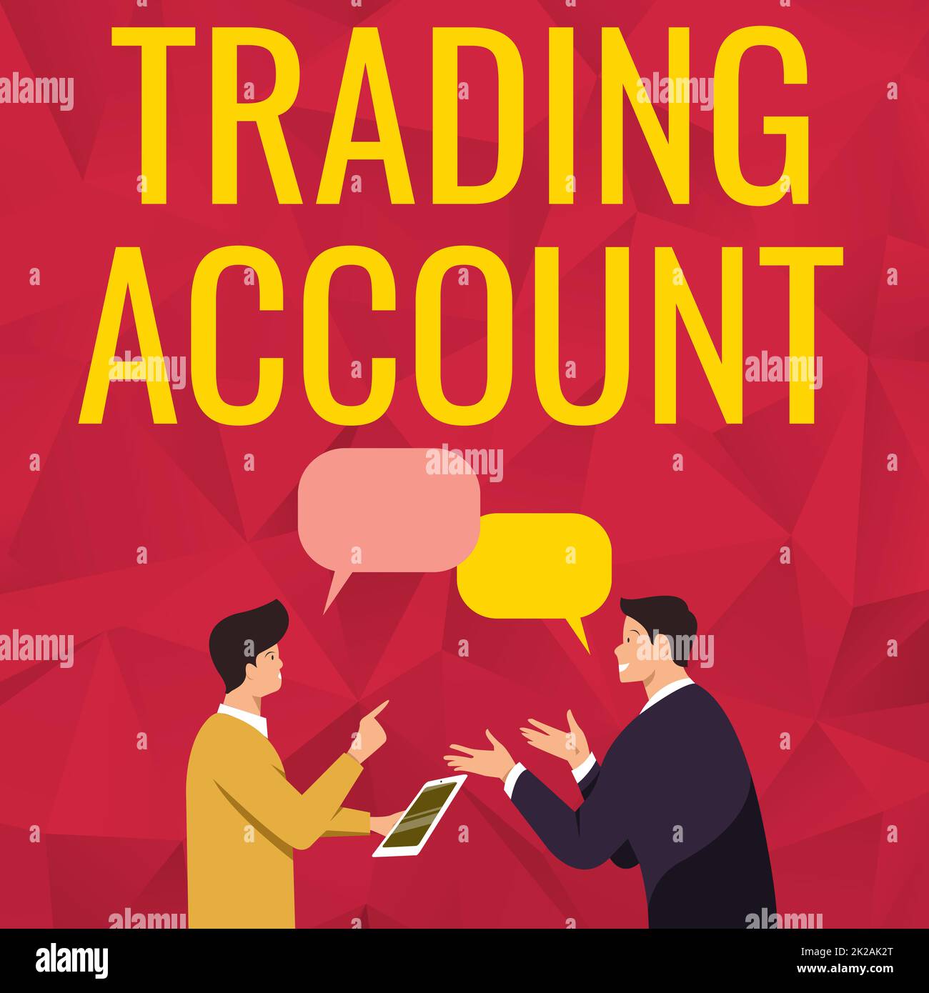 Text caption presenting Trading Account, Business idea investment ...